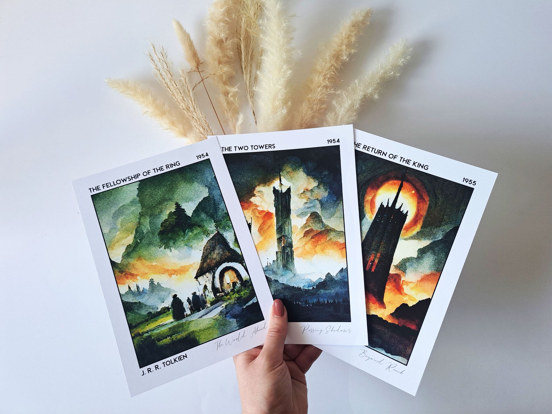 J. R. R Tolkien - Lord of the Rings Book Posters - Gallery Wall Set ...